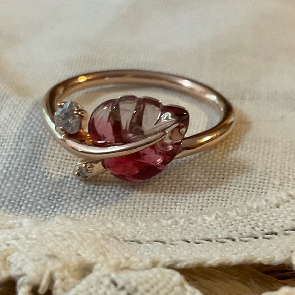 Pandora | Jewelry | 4k Rose Gold Pandora Pink Murano Glass Sz 75 ...